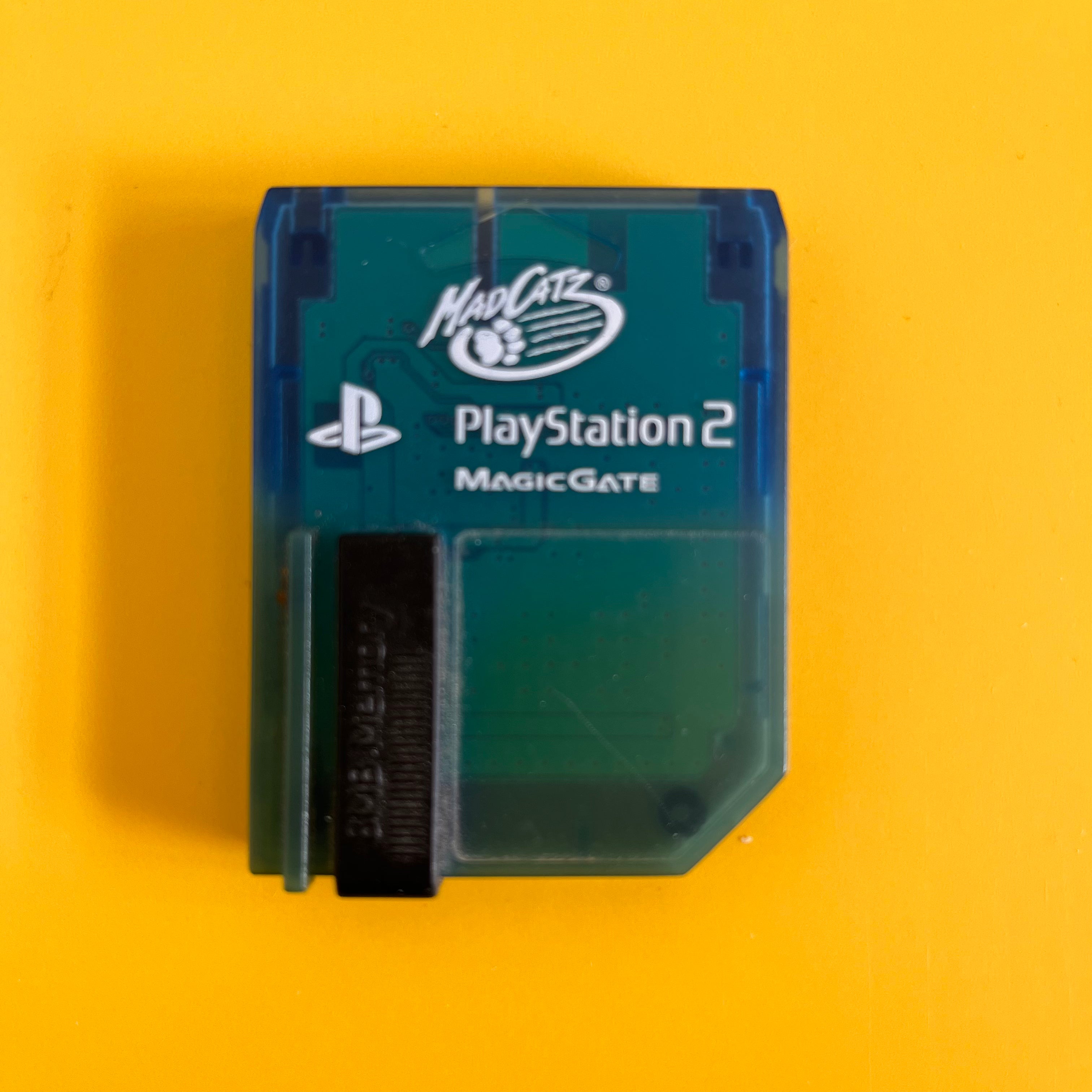 PS2 Memory Card Transparent Blue MadCatz 8MB